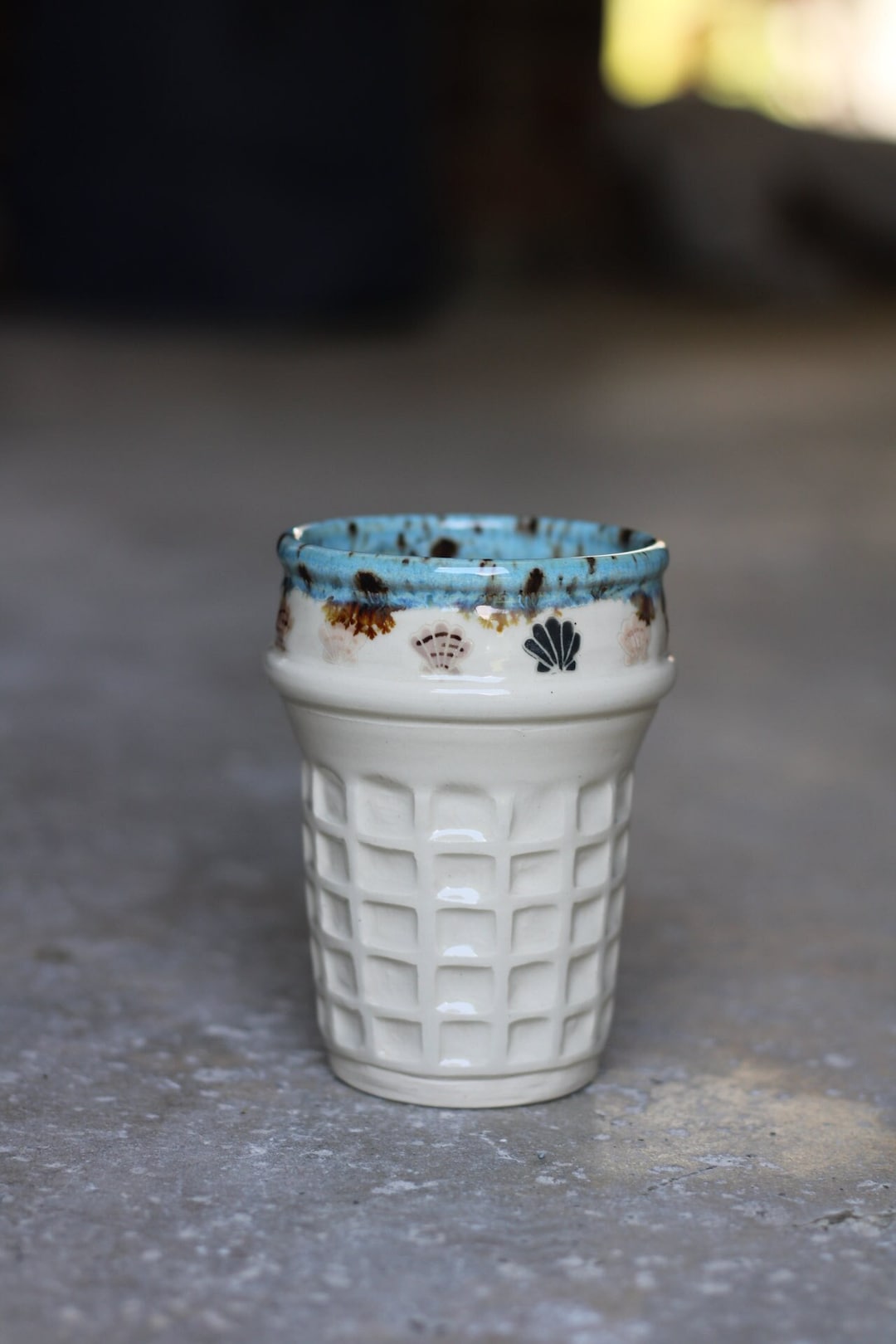 Shell Ceramic Ice Cream Cone, 10 Ounces - Etsy