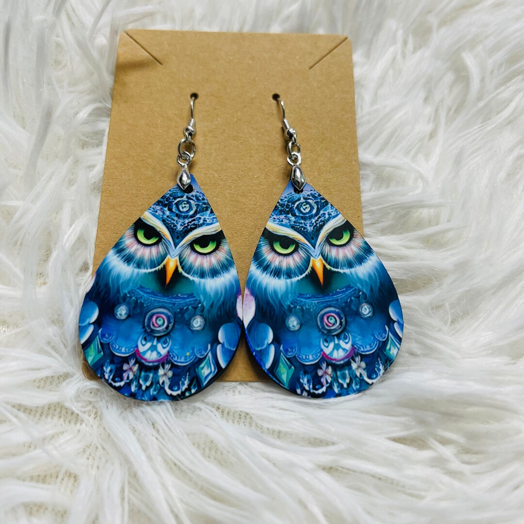 Owl Earrings, Cute Owl Earrings, Winter Owl Earrings, Sea Turtle ...