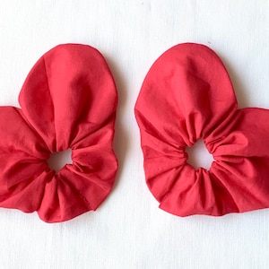 Valentine's Day Scrunchie, Red Heart Scrunchies, Mother's Day Gift ...