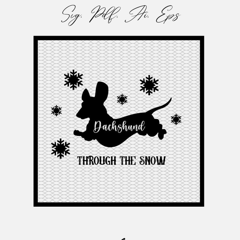 Dachshund Through the Snow - Etsy