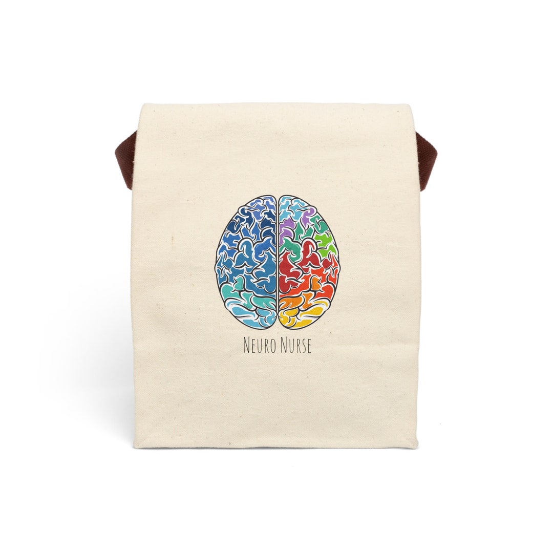 Neuro Nurse Canvas Lunch Bag With Strap - Etsy