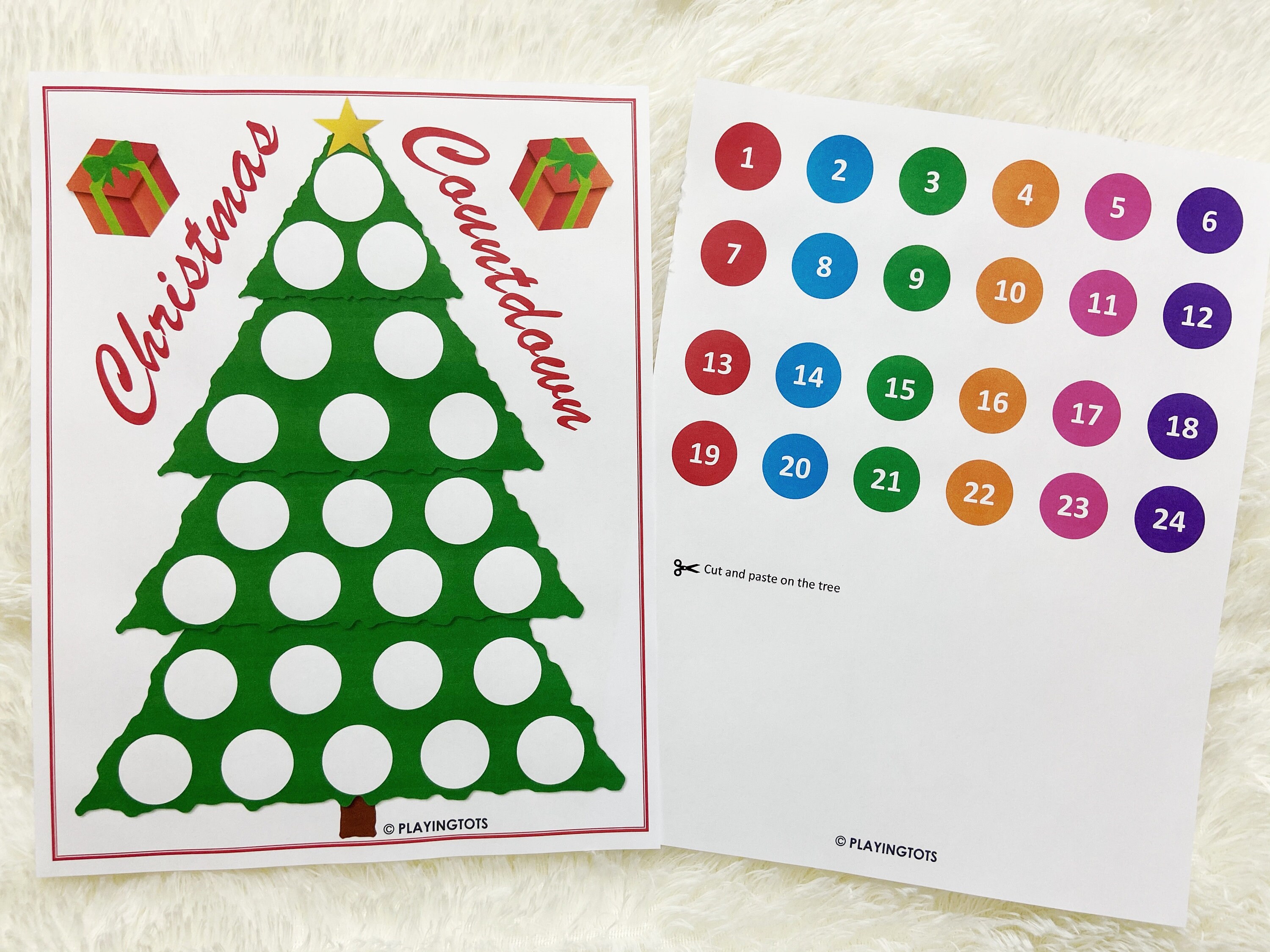Christmas Countdown to 24 and Santa Letter Printable - Etsy