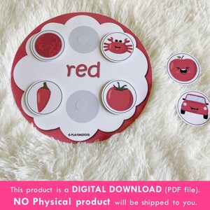 Colors Matching Activity Printable, Learn the Colors, Color Sorting ...