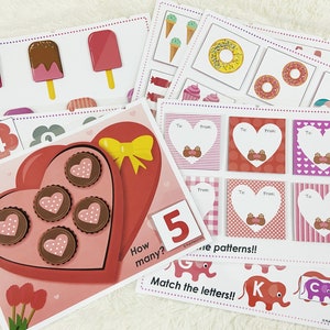 Valentines Day Busy Book Printable, Toddler Learning Binder, Preschool ...