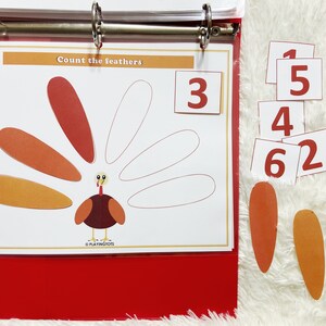 Turkey Themed Busy Book Printable for Toddlers, Thanksgiving Busy Book ...