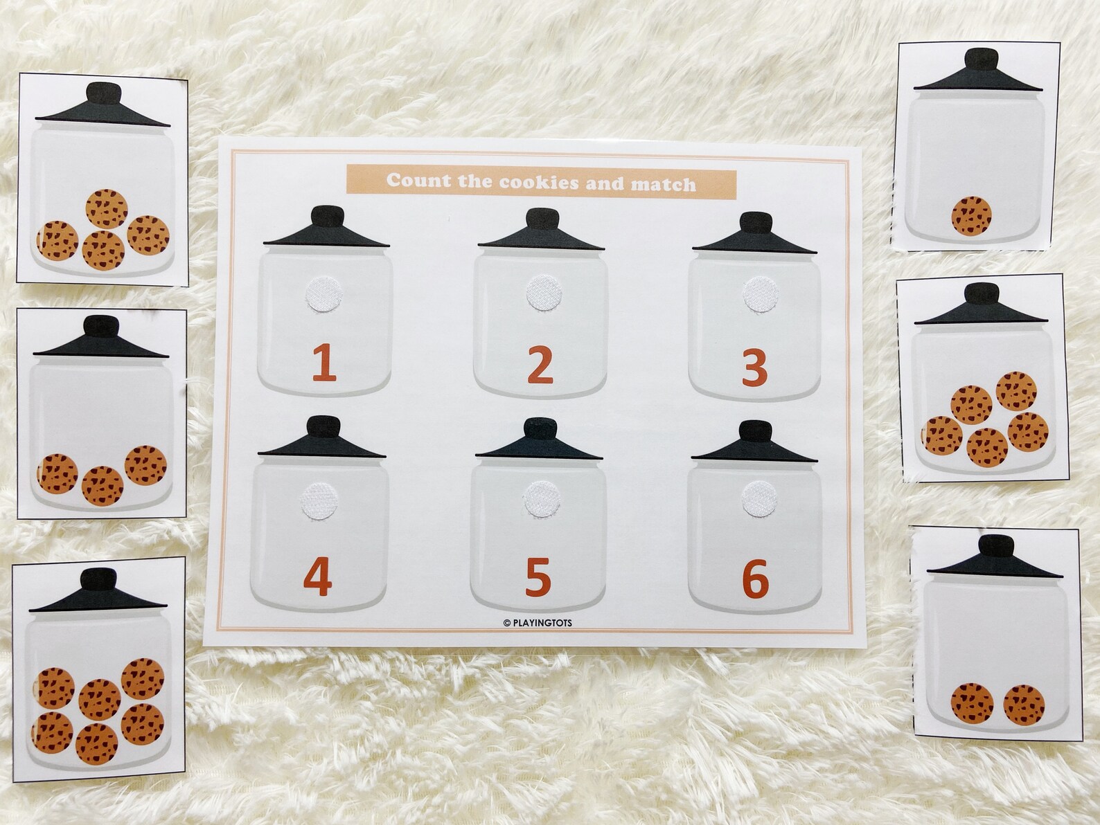 Cookies Counting Activity Printable Learn to Count Preschool - Etsy