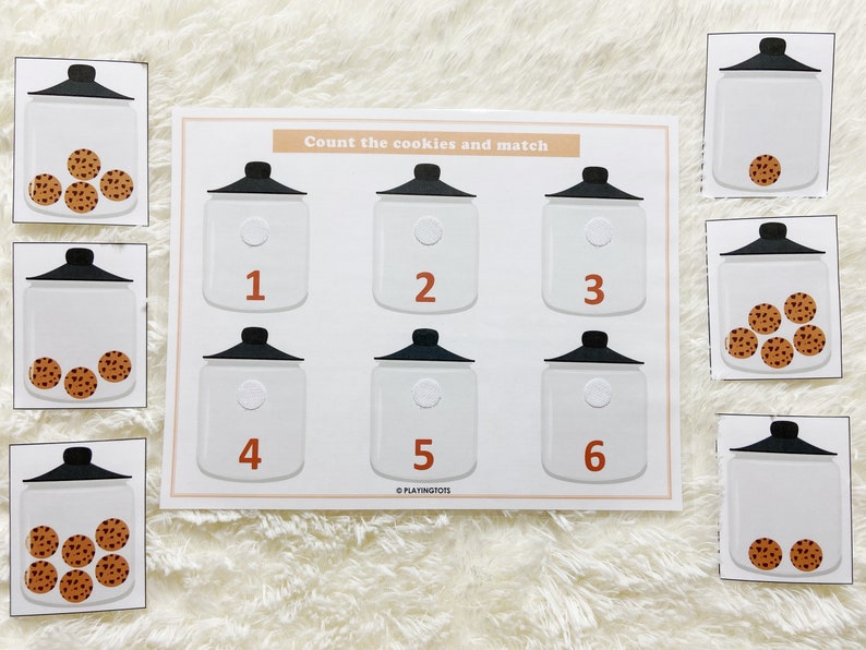 Cookies Counting Activity Printable Learn to Count Preschool - Etsy