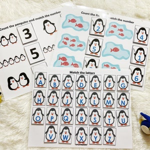 Penguin Busy Book Printable, Toddler Busy Book, Learning Binder, Winter ...