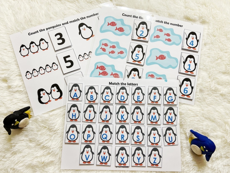 Penguin Busy Book Printable Toddler Busy Book Learning - Etsy