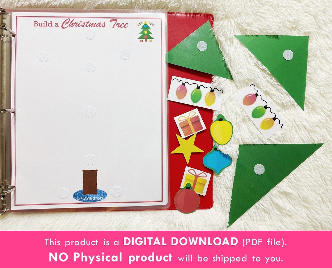 Fun Christmas Toddler Busy Book Printable Winter Learning | Etsy