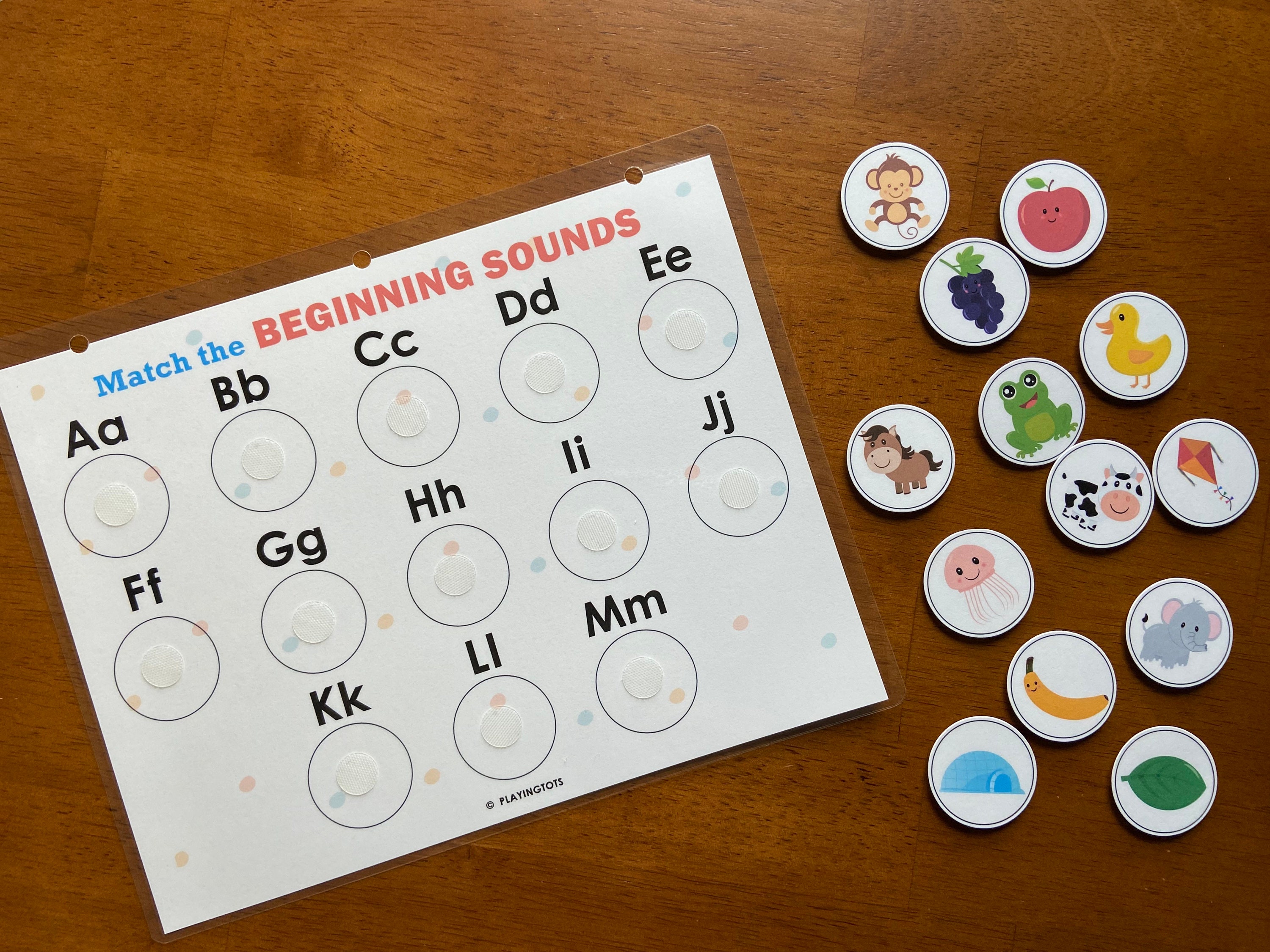Beginning Sounds Matching Printable, Alphabet Matching, Phonics ...