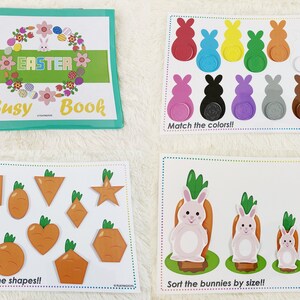 Fun Easter Busy Book Printable for Toddlers, Quiet Book, Busy Books ...
