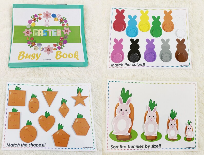 Fun Easter Busy Book Printable for Toddlers Quiet Book Busy - Etsy