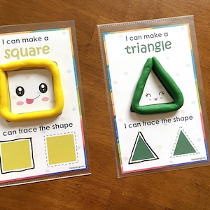 Shapes Playdoh Cards Printable, Play Dough Activity, Toddlers ...