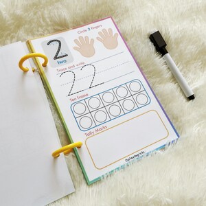 Number Activity Book Printable, Toddler Workbook, Number Tracing ...