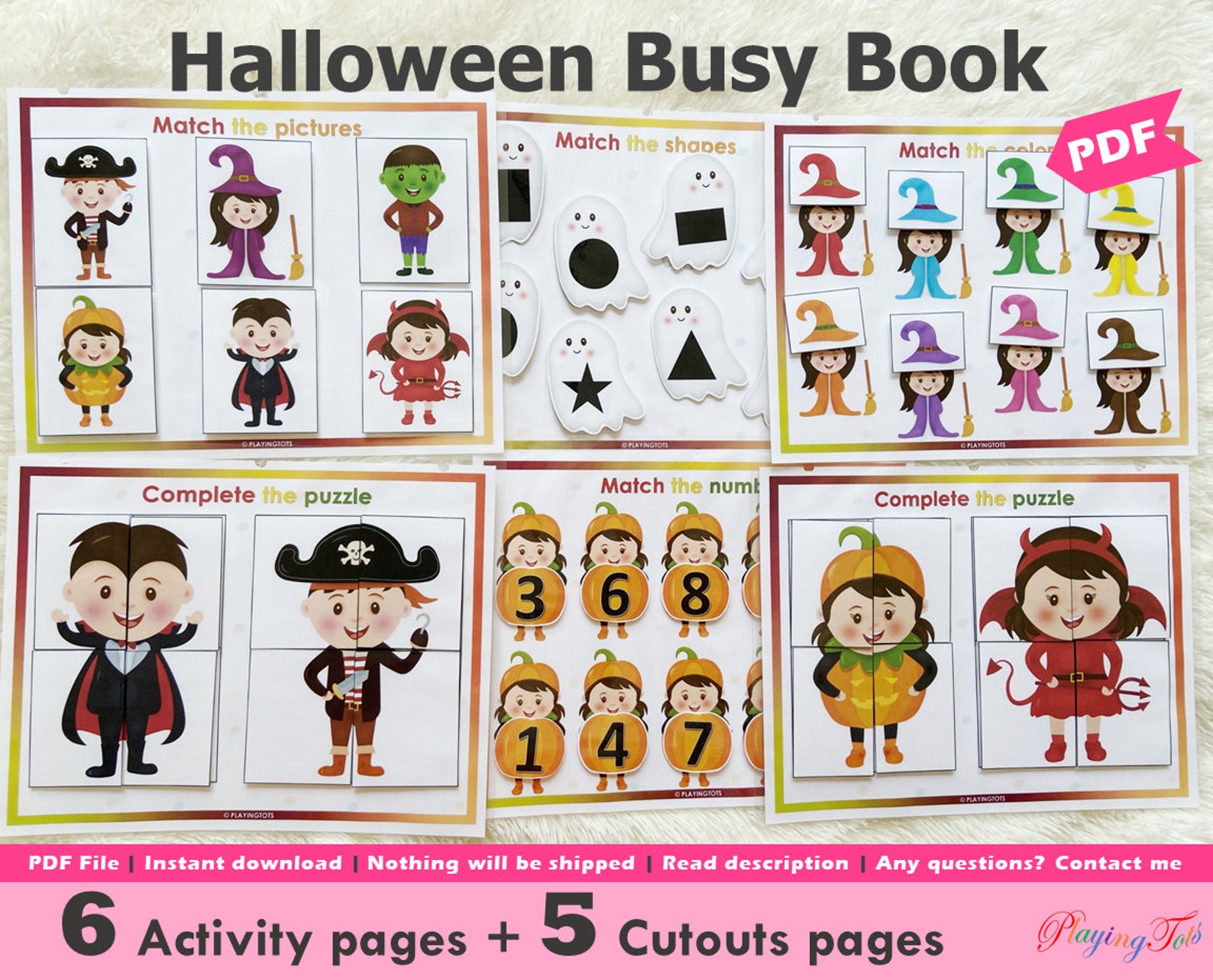 Halloween Busy Book Printable Halloween Activities for - Etsy