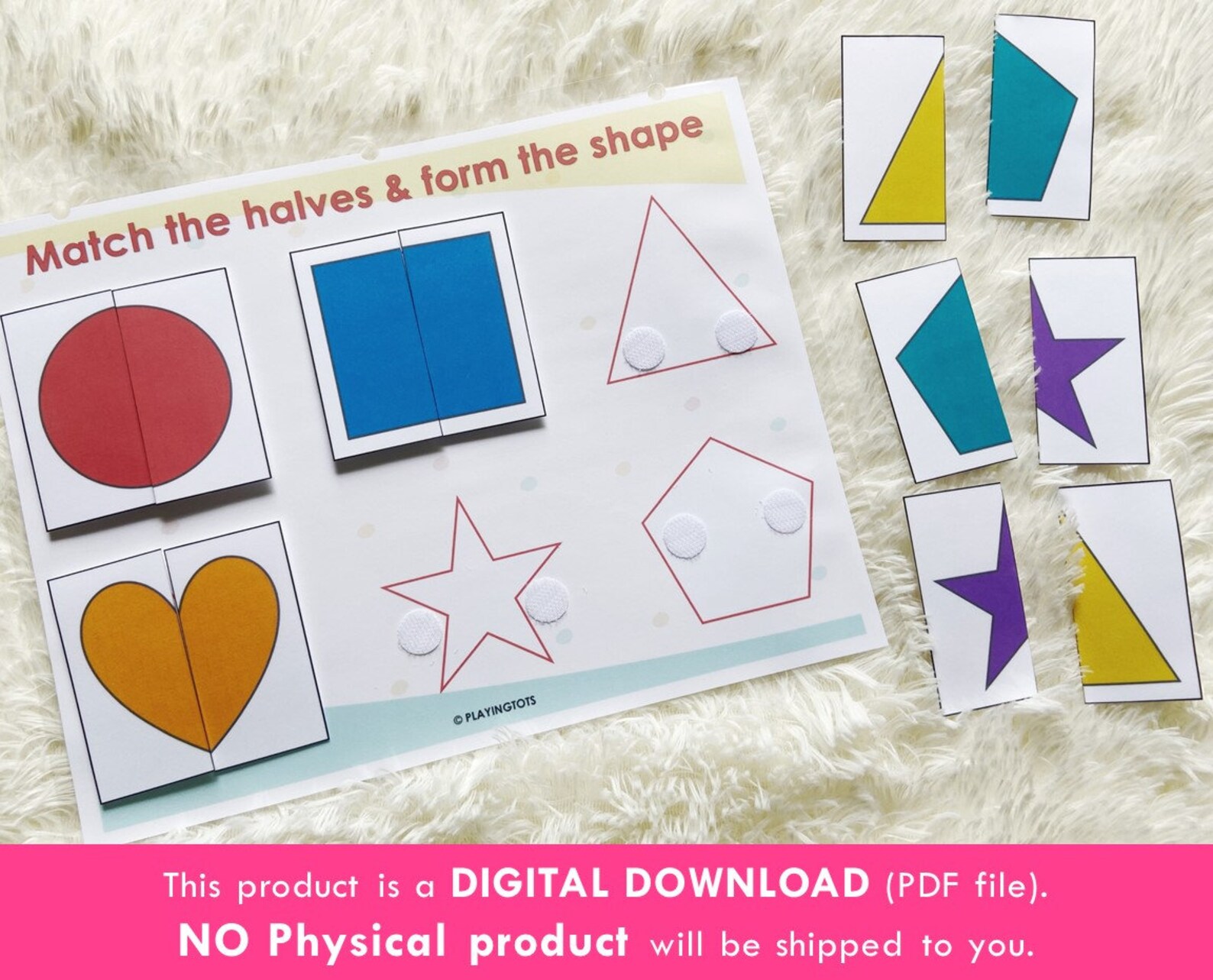 Shapes Busy Book Printable Toddler Busy Book Learning - Etsy