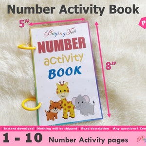 Number Activity Book Printable, Toddler Workbook, Number Tracing ...