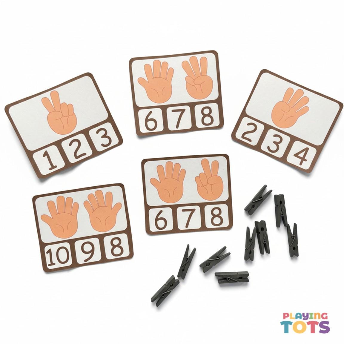 Fingers Counting and Clip Cards Printable, Busy Bag Activities, Task ...