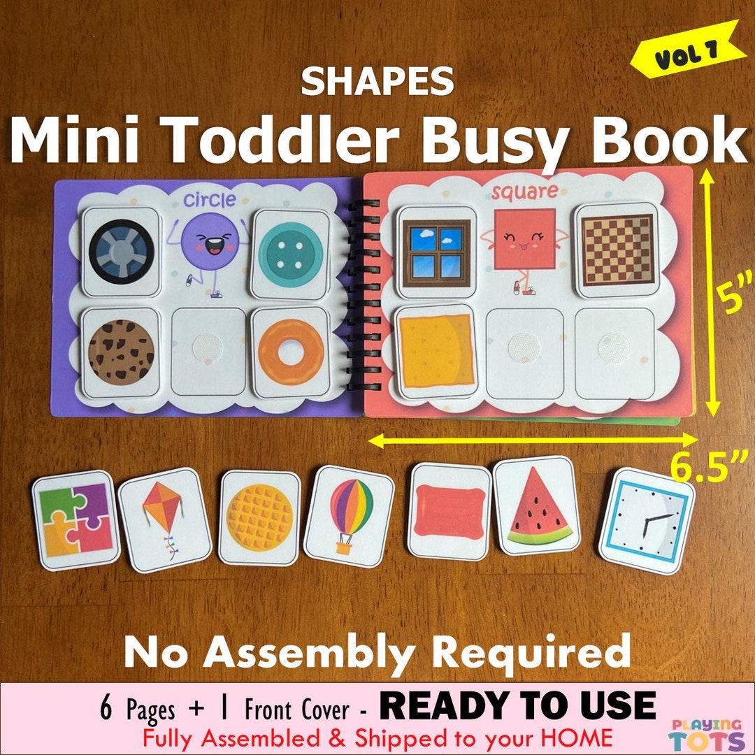 Shapes Busy Book, Mini Book VOL7, Fully Assembled, Learn the Shapes ...