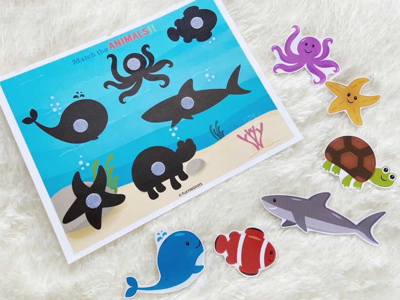 Animals Shadow Matching Activity Printable Bugs Silhouette - Etsy