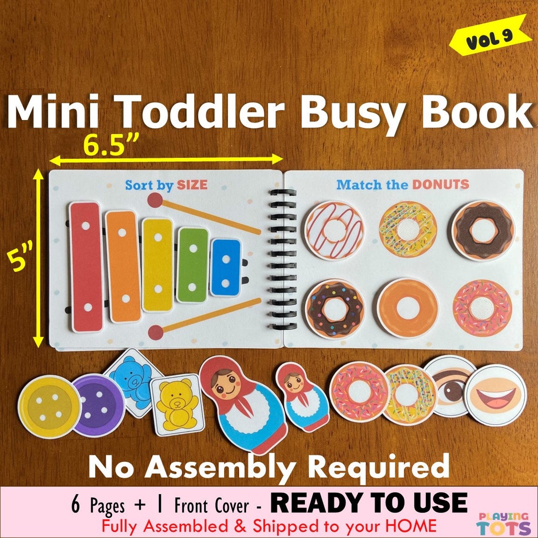 Toddler Mini Busy Book VOL9, Fully Assembled, First Learning Binder ... Toddler Mini Busy Book VOL9, Fully Assembled, First Learning Binder ...