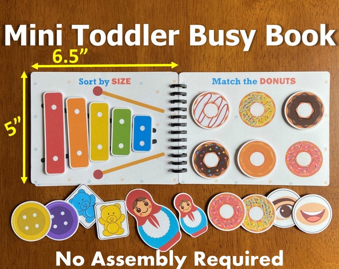 Toddler Mini Busy Book VOL9, Fully Assembled, First Learning Binder ...