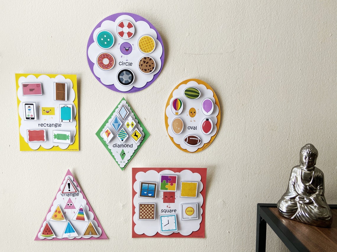 Shapes Pictures Sorting Activity Printable Sort by Shape - Etsy