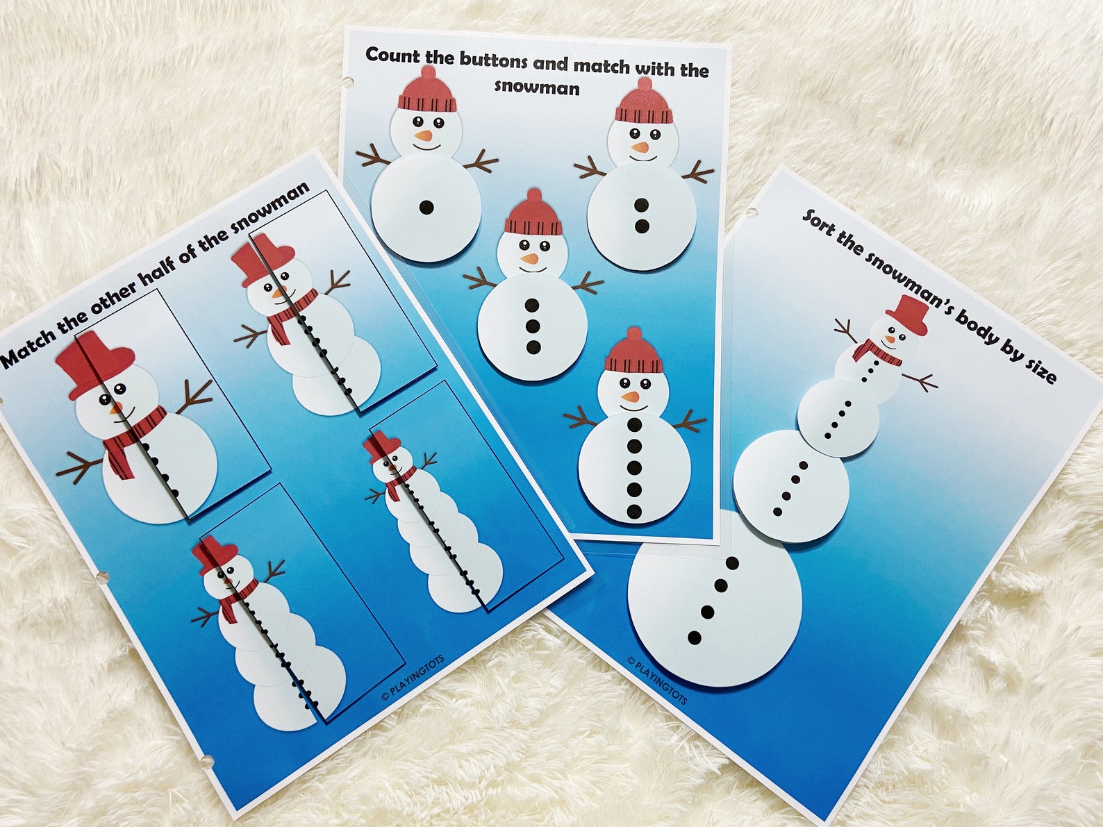 Winter Toddler Busy Book Printable Snowman Themed Activities | Etsy