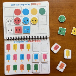 Toddler Busy Book, Fully Assembled, Learning Binder, Colors Busy Book ...