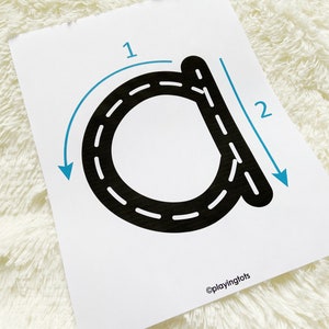 Alphabet Tracing Road Mats Printable, Lowercase Letters Writing ...