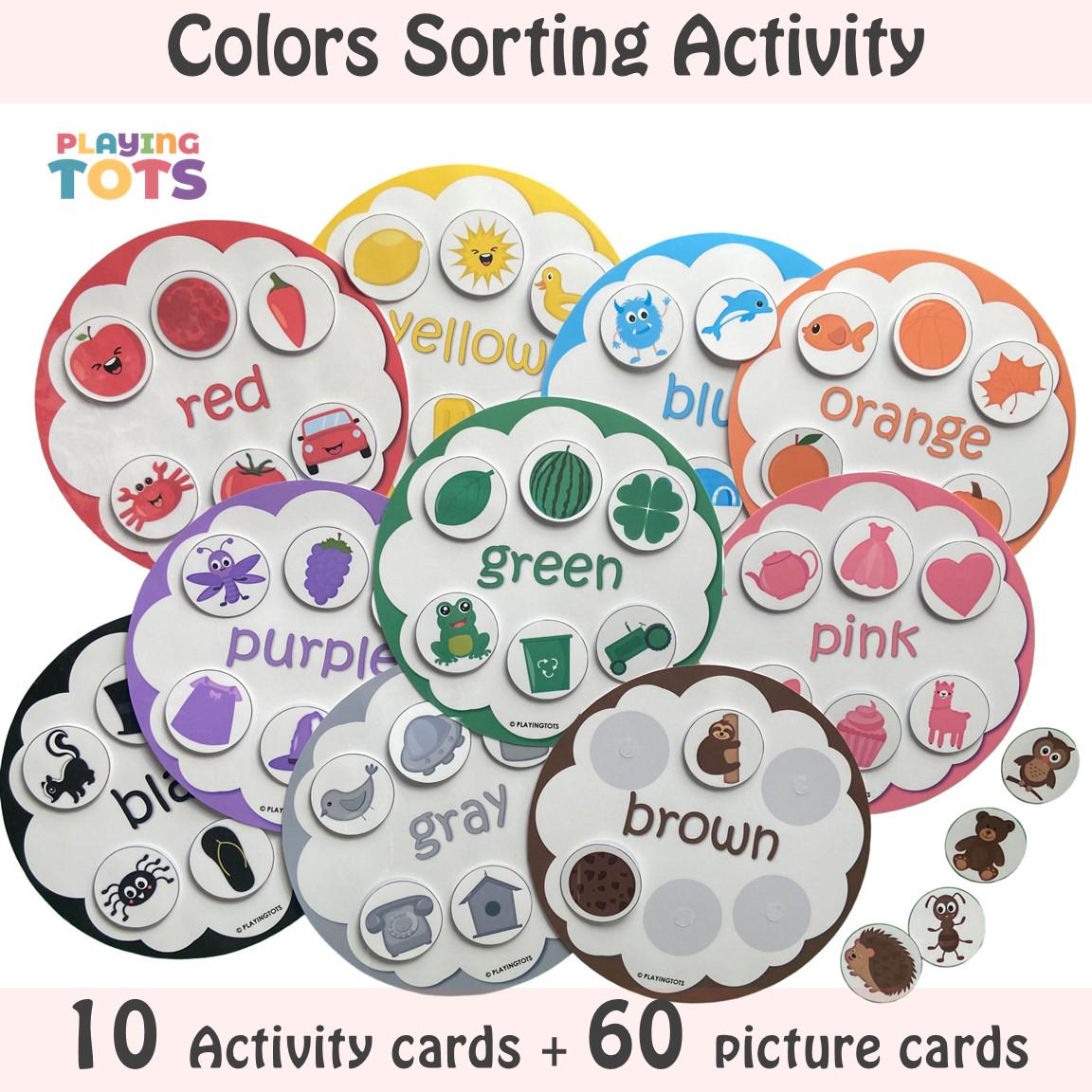 Colors Matching Activity Printable, Learn the Colors, Color Sorting ...