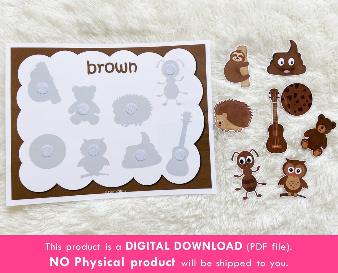 Colors Busy Book Printable Toddler Busy Book Learning - Etsy