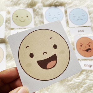 Emotions Flashcards Printable, Feelings Montessori 3 Part Cards ...