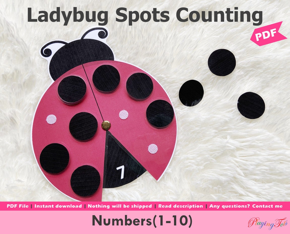 Ladybug Spots Counting Activity Printable Numbers 1 to 10 - Etsy