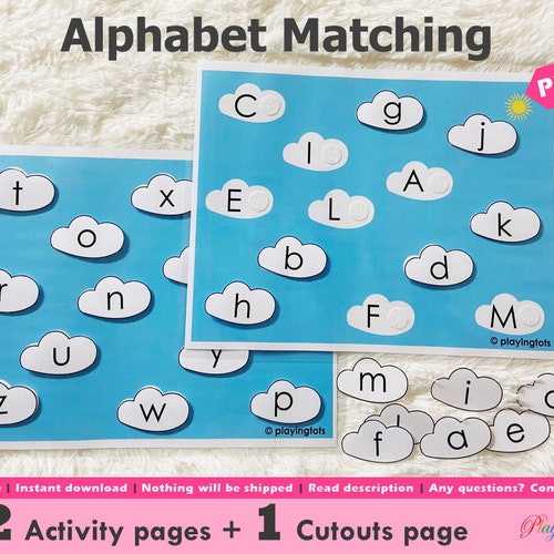 Alphabet Matching Activity Printable Uppercase and Lowercase - Etsy