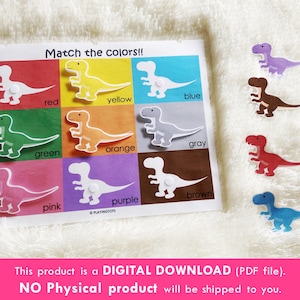 Dinosaur Toddler Busy Book Printable, Learning Binder, Educational ...