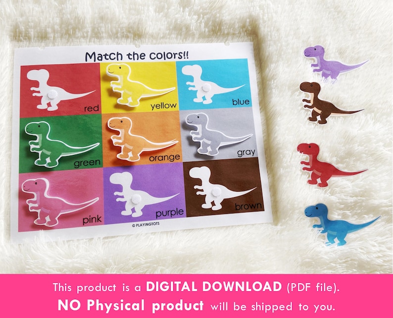Dinosaur Toddler Busy Book Printable Learning Binder - Etsy