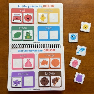 Toddler Busy Book, Fully Assembled, Learning Binder, Colors Busy Book ...