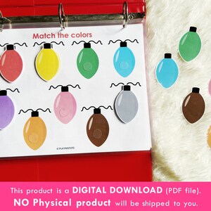 Christmas Toddler Busy Book Printable, Winter Learning Binder, Holiday ...