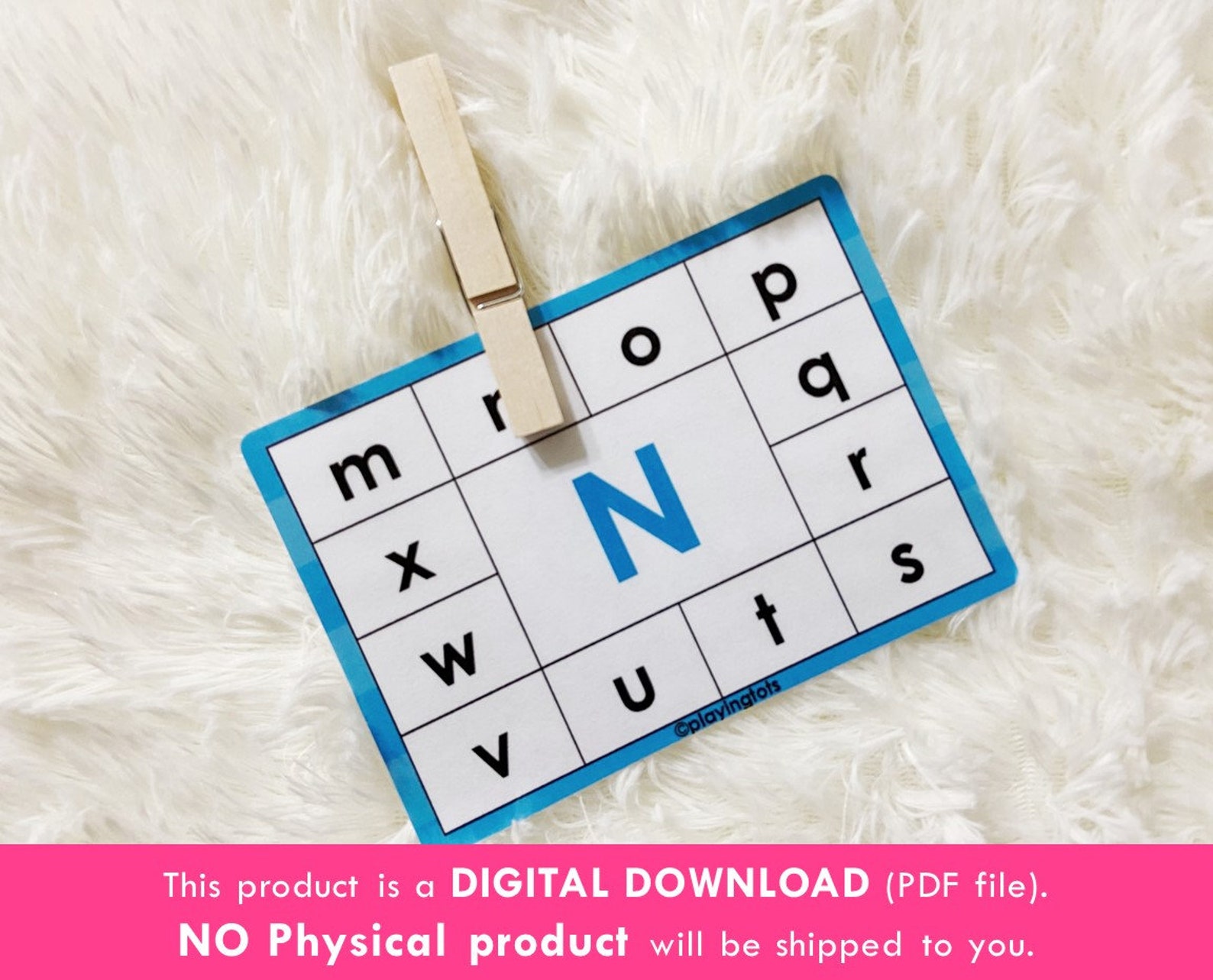 Alphabet Match and Clip Cards Printable Uppercase and | Etsy