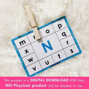 Alphabet Match and Clip Cards Printable, Uppercase and Lowercase ...