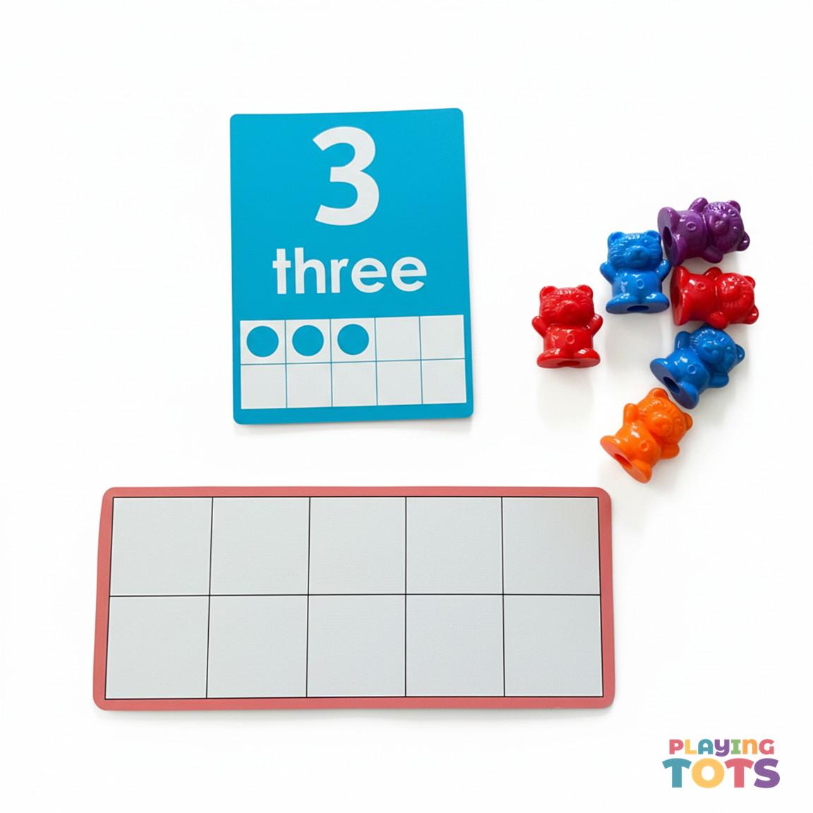 Ten Frames Flash Cards Printable, Ten Frame Math, Learn to Count ...