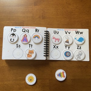 Alphabet and Beginning Sounds, Toddler Mini Busy Book, Fully Assembled ...