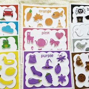 Colors Busy Book Printable, Toddler Busy Book, Learning Binder, Toddler ...