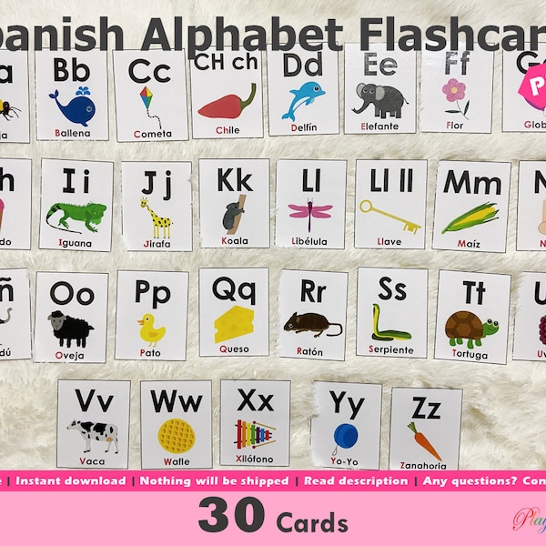Spanish Alphabet - Etsy