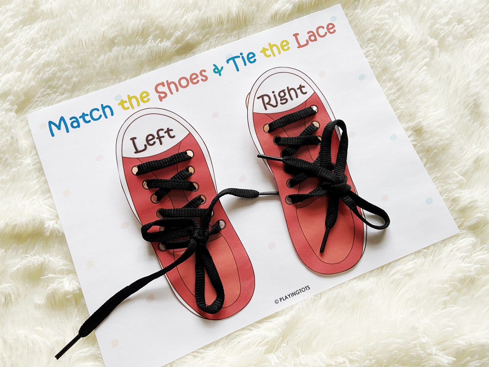 Tie Your Shoes Activity Printable, Tie Shoe Laces, Busy Book Activity ...
