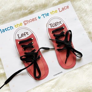Tie Your Shoes Activity Printable, Tie Shoe Laces, Busy Book Activity ...
