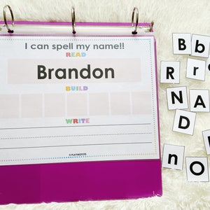 Editable 7 Letter Name Spelling Practice Activity Printable, Name ...