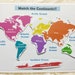 Continents Matching Activity Printable, Continents of the World, World ...